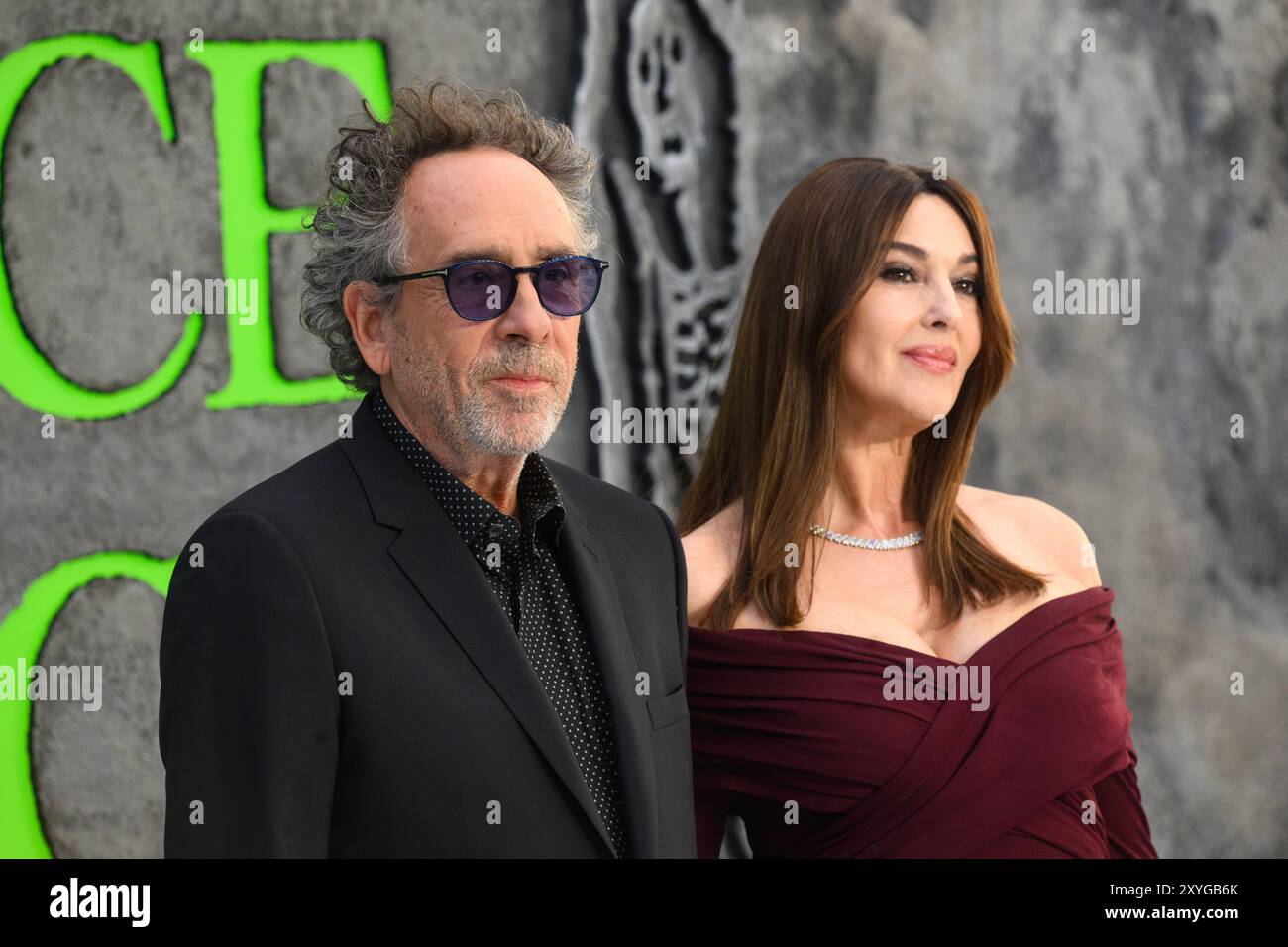 London, UK. 29 August 2024. Tim Burton and Monica Bellucci attending ...