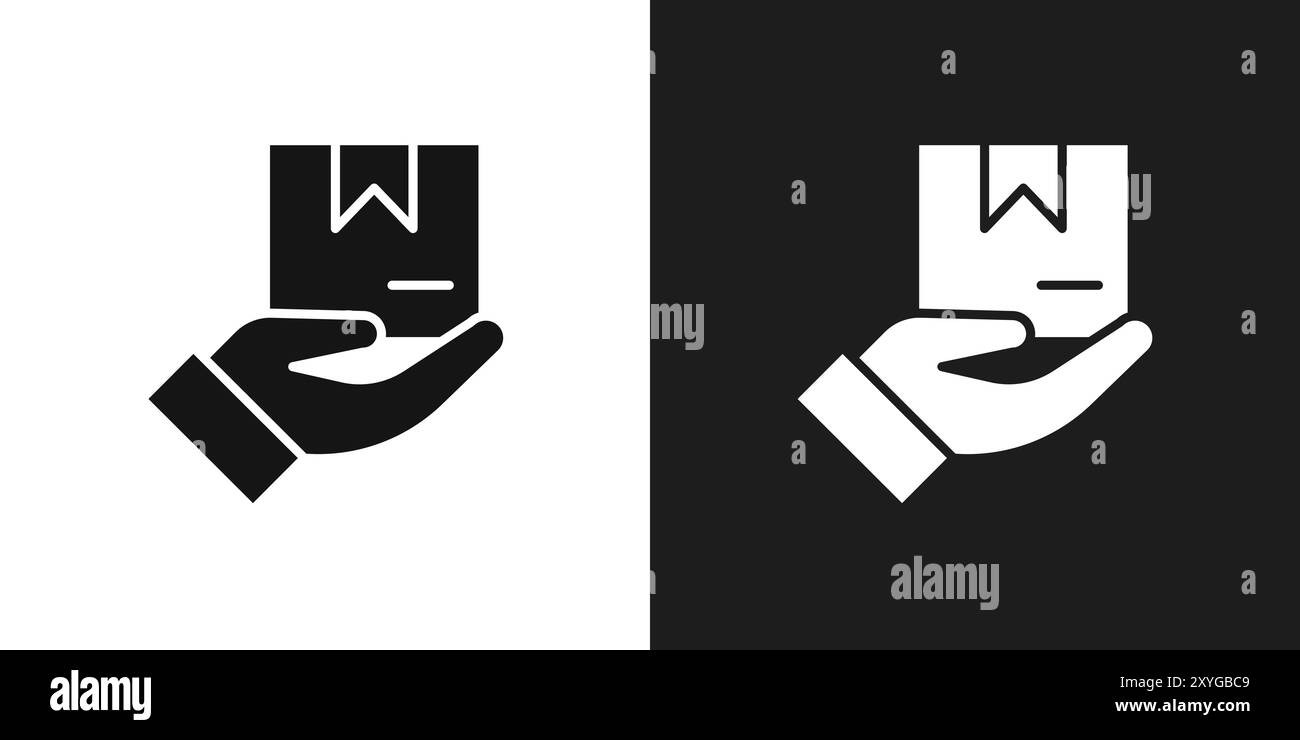 Hand delivery color line Stock Vector Images - Alamy