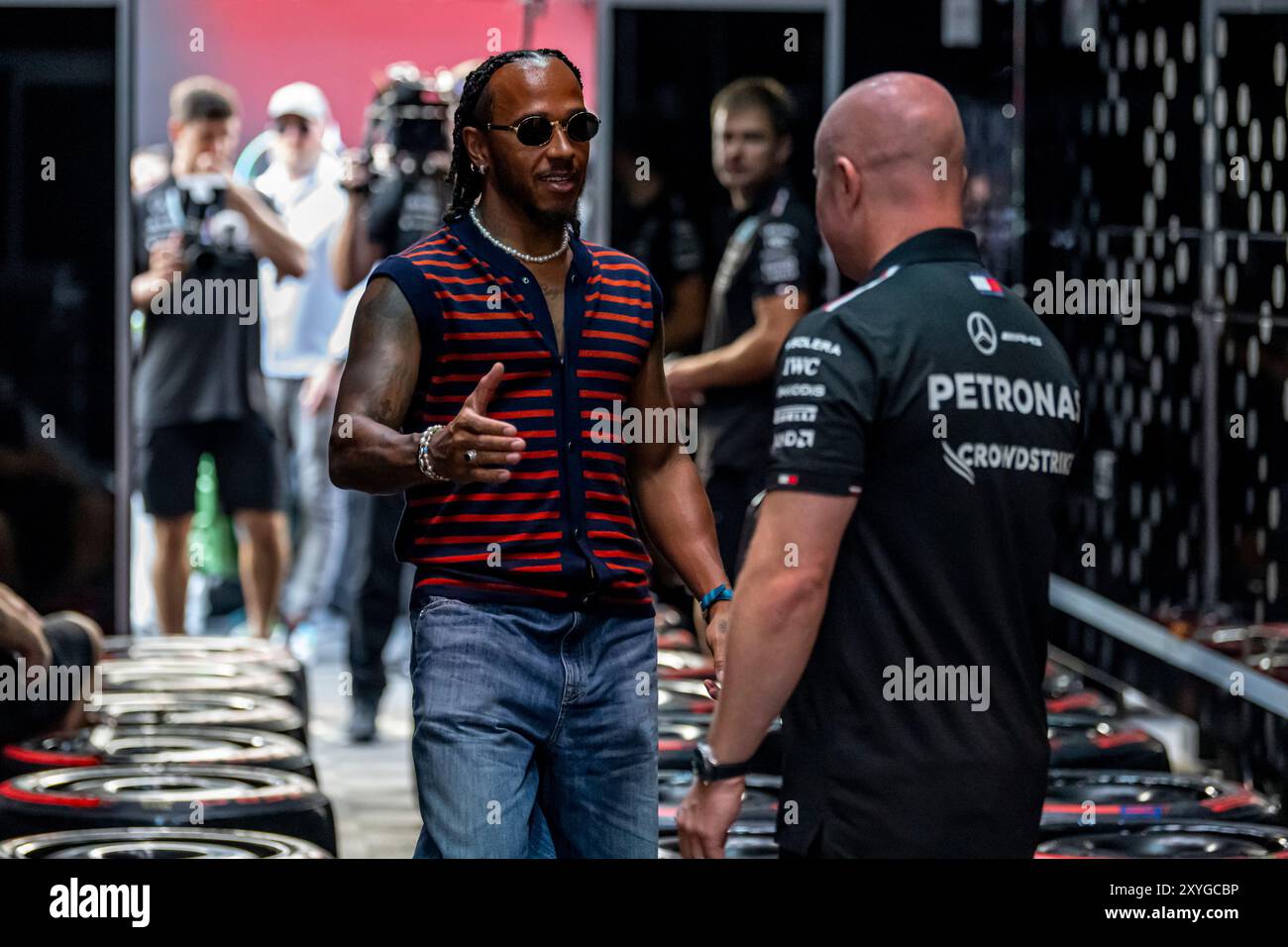 Monza, Italy, 29th Aug 2024, Lewis Hamilton, from the United Kingdom ...