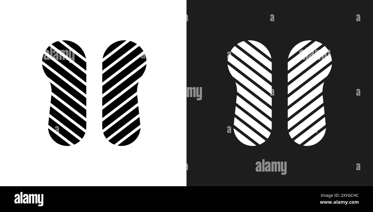 Soles icon logo sign vector outline in black and white color Stock ...