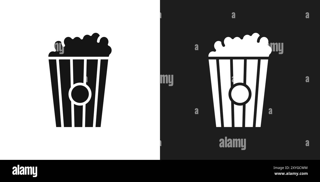 Pop corn vector Black and White Stock Photos & Images - Alamy