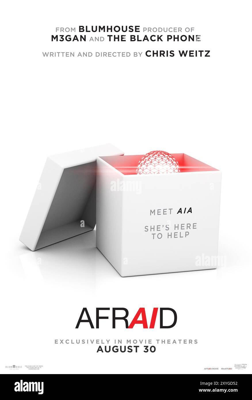 Afraid 2024 movie poster Stock Photo - Alamy