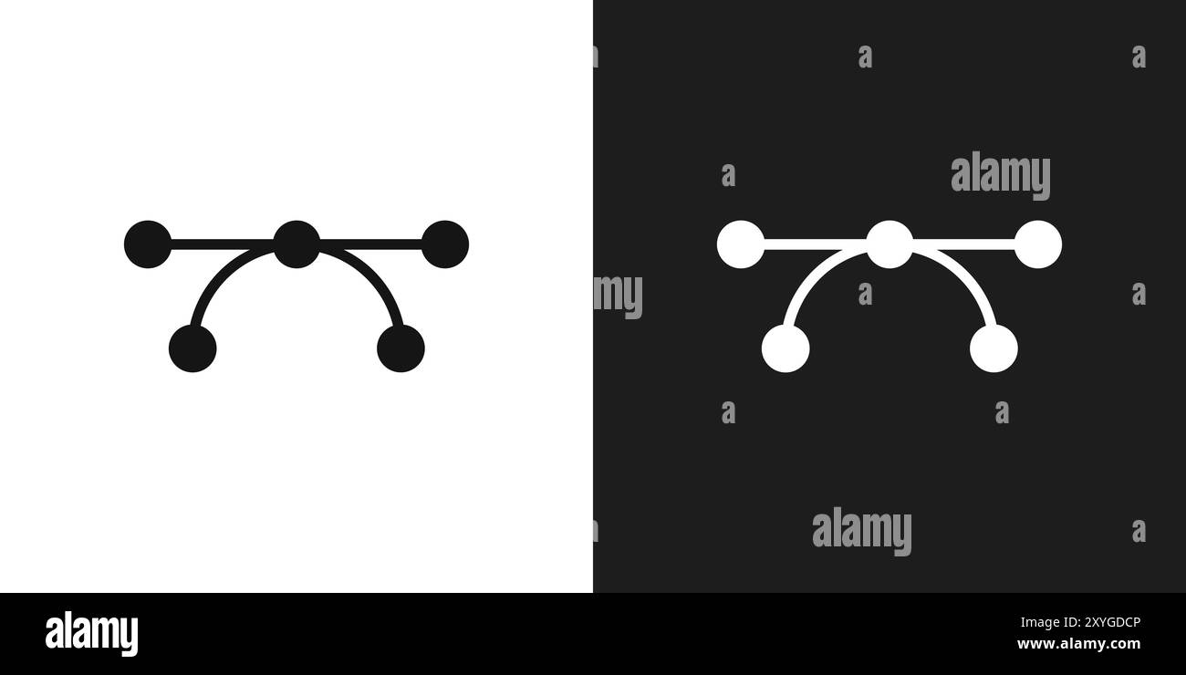 Vector icon logo sign vector outline in black and white color Stock ...