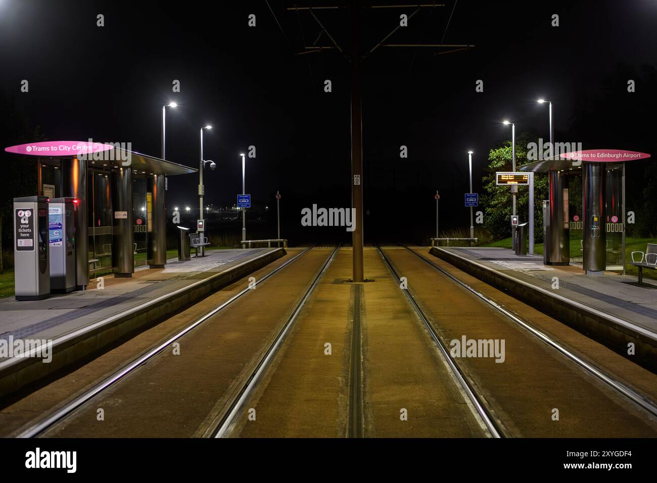 Edinburgh tram signs hi-res stock photography and images - Alamy