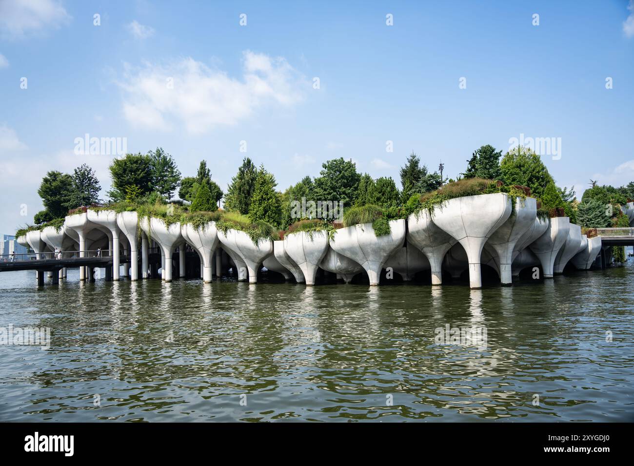 Manhattan, New York: Little Island at Pier 55 is an artificial island ...