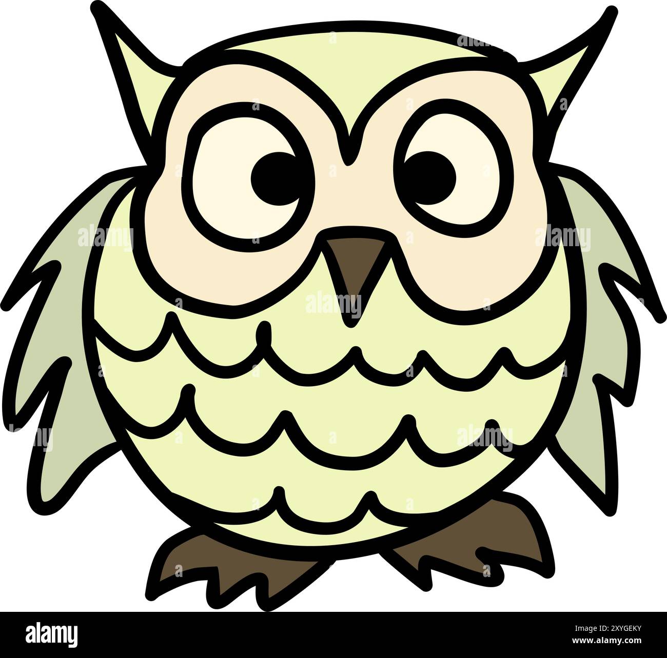 Owl bird in doodle style vector illustration Stock Vector Image & Art ...