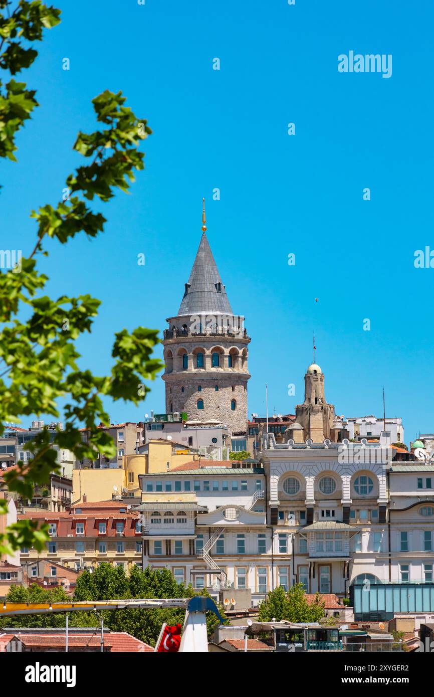 Galata Tower or Galata Kulesi vertical photo. Visit Istanbul background ...