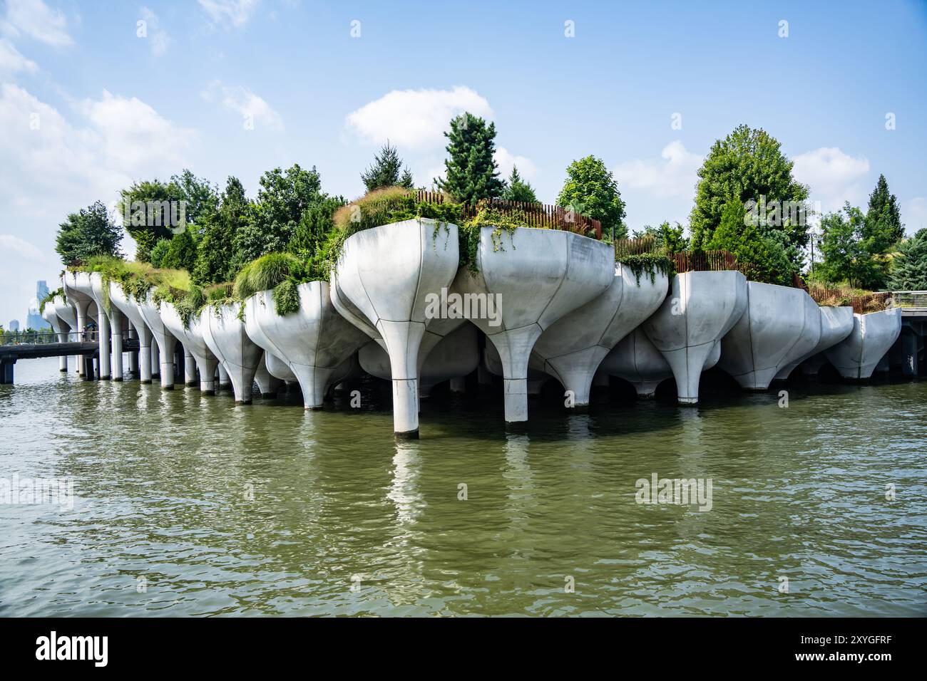 Manhattan, New York: Little Island at Pier 55 is an artificial island ...