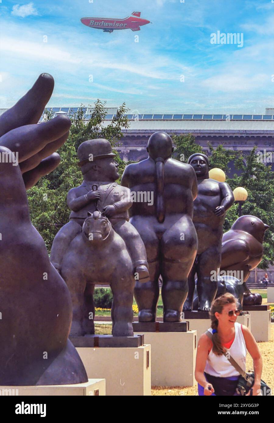 Fernando Botero sculptures on display in Chicago during the 1994 World ...