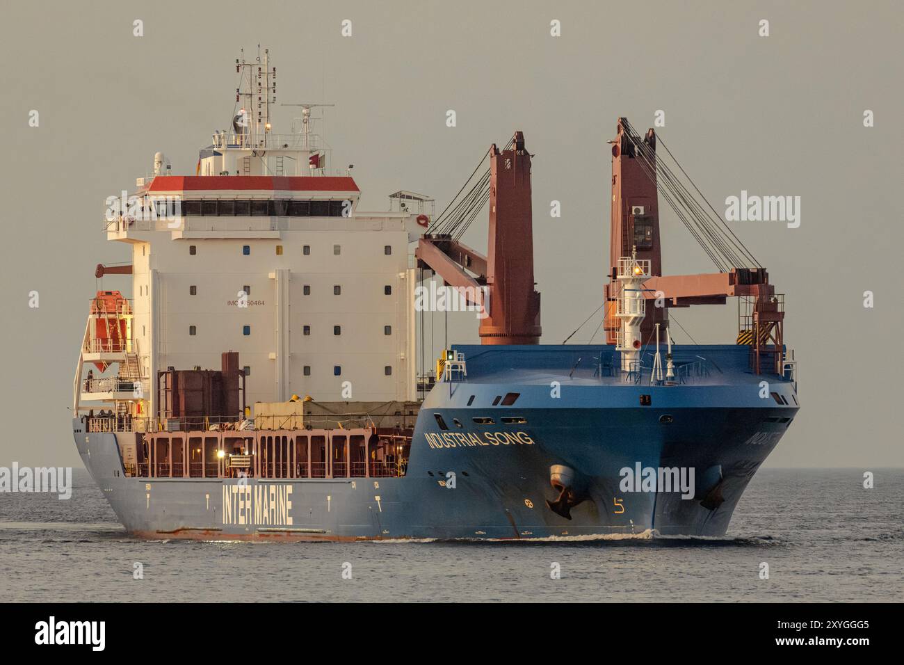 General Cargo Ship INDUSTRIAL SONG at the Kiel Fjord Stock Photo - Alamy