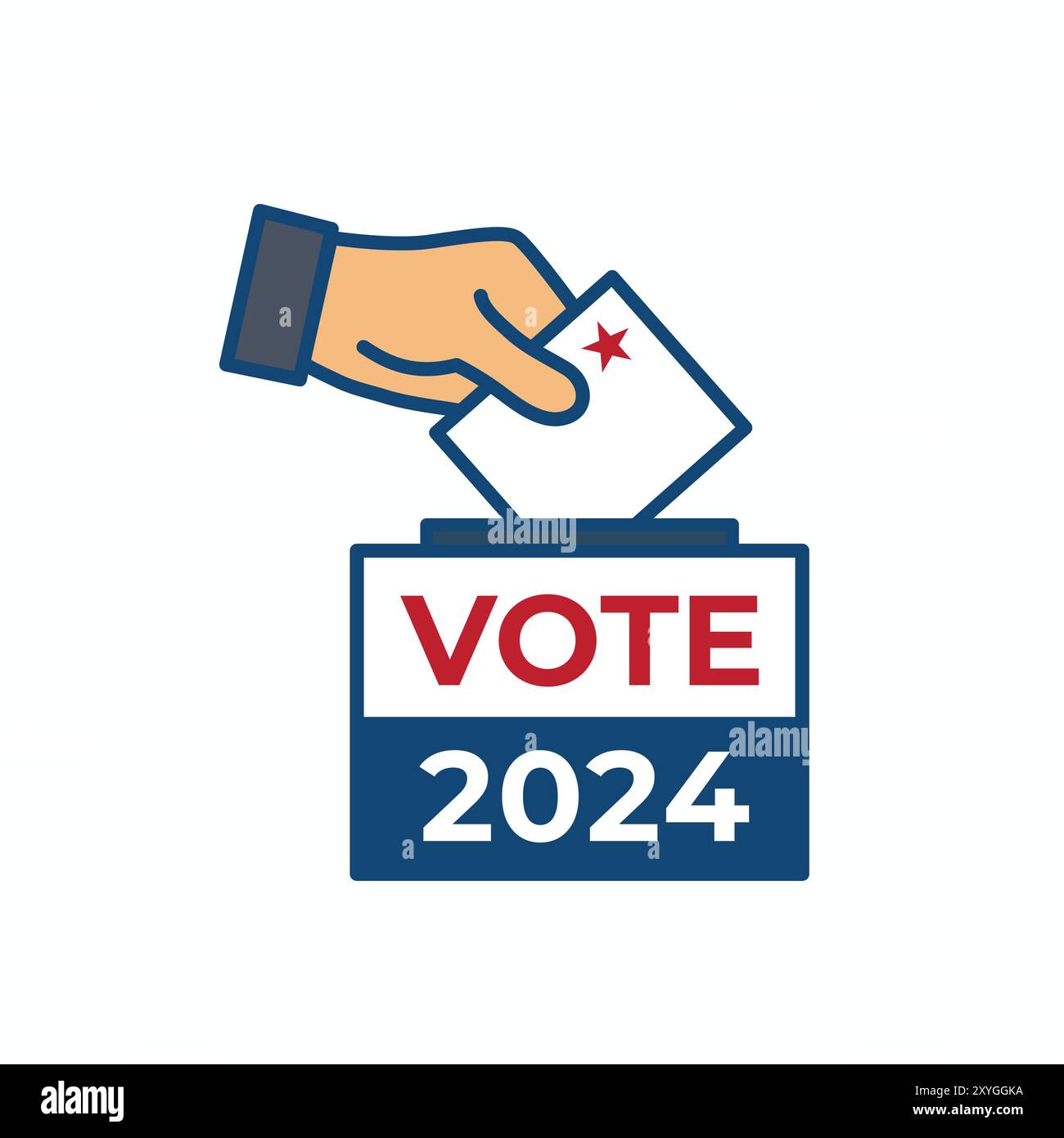 Voting 2024 Icon - Vote, Government, and Patriotic Symbolism and Colors ...
