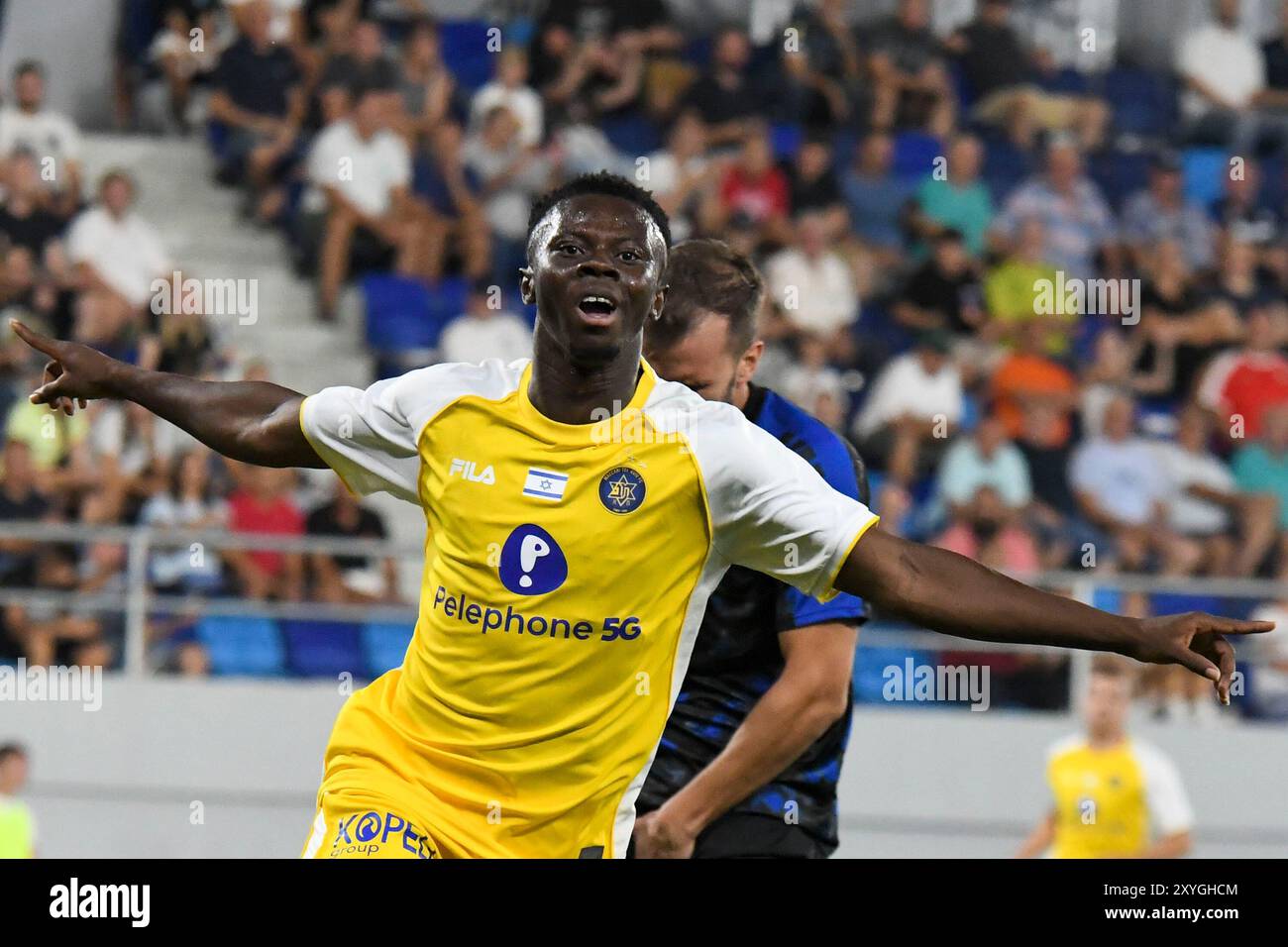 Maccabi Tel Aviv's Henry Addo celebrates after scoring his side's ...