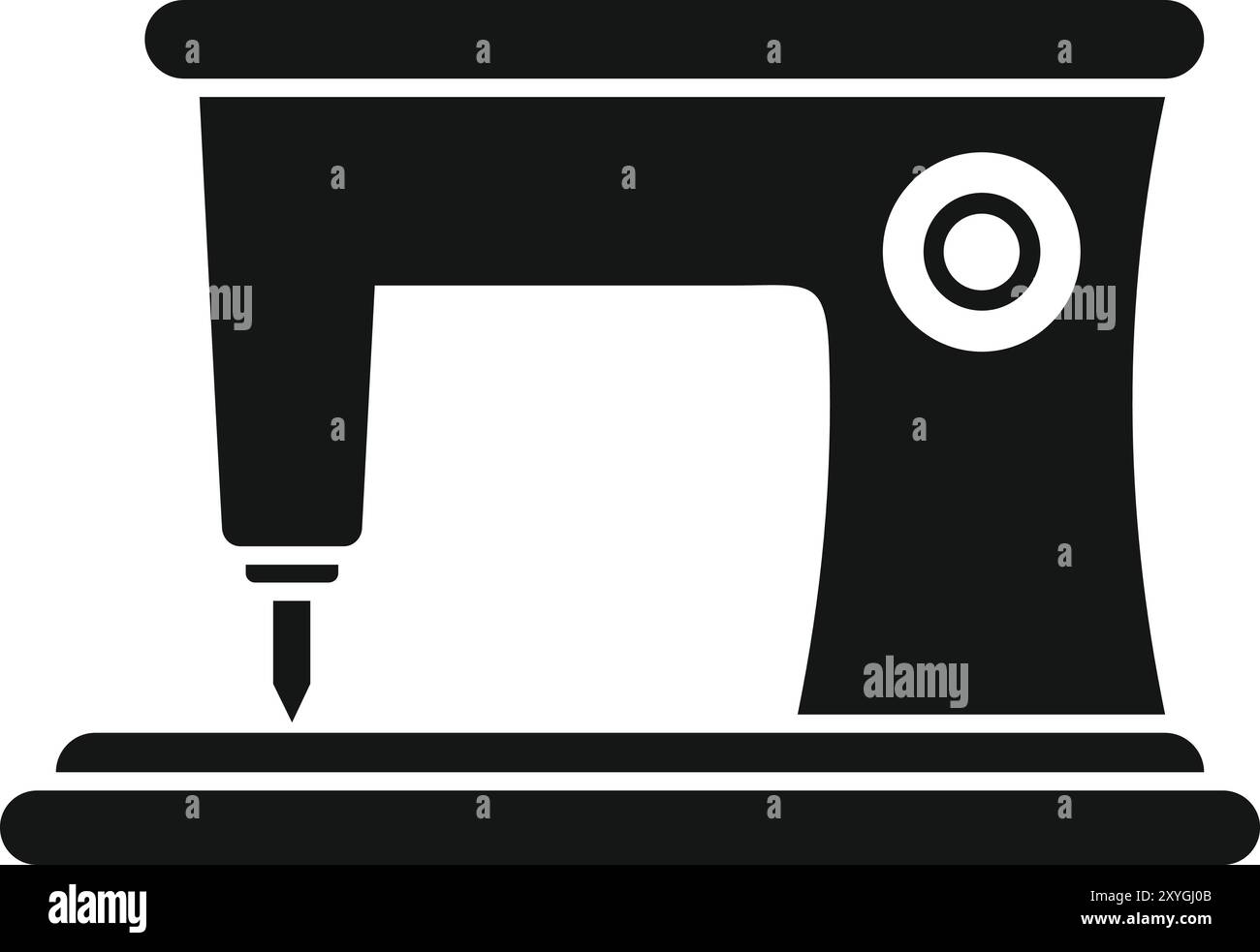 This simple black and white icon evokes sewing, tailoring, and ...