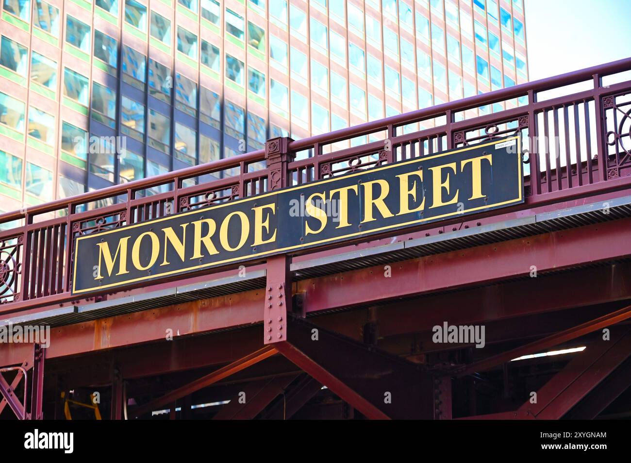 Street Name signs on the bridges over the Chicago River Stock Photo - Alamy