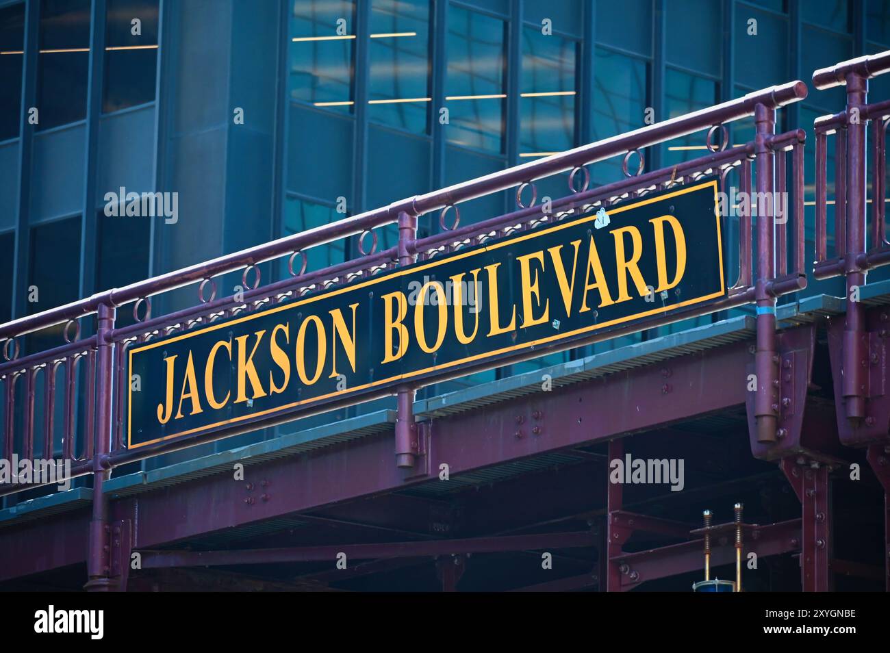 Street Name signs on the bridges over the Chicago River Stock Photo - Alamy
