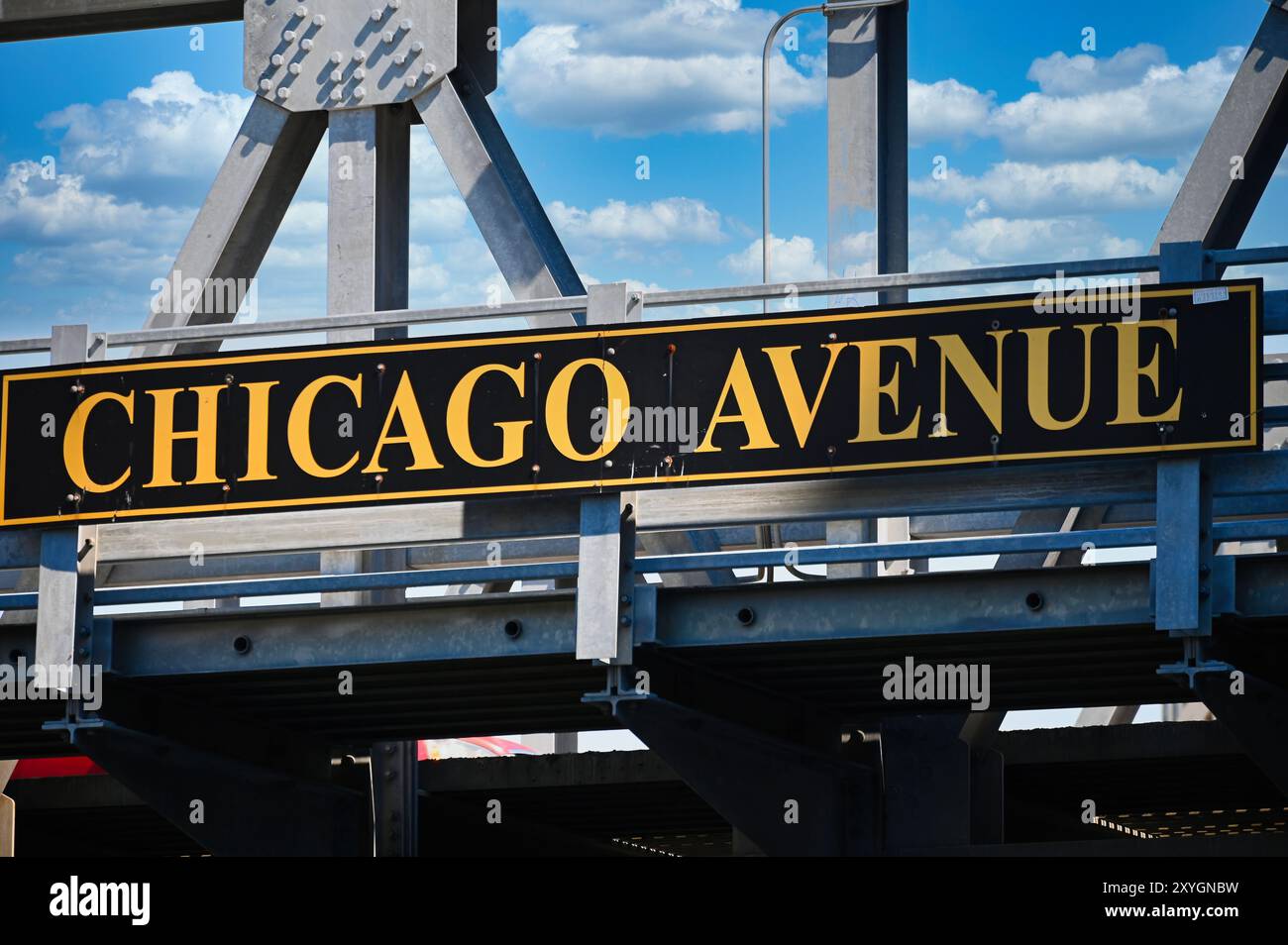 Street Name signs on the bridges over the Chicago River Stock Photo - Alamy