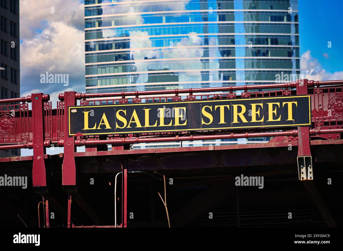 Street Name signs on the bridges over the Chicago River Stock Photo - Alamy