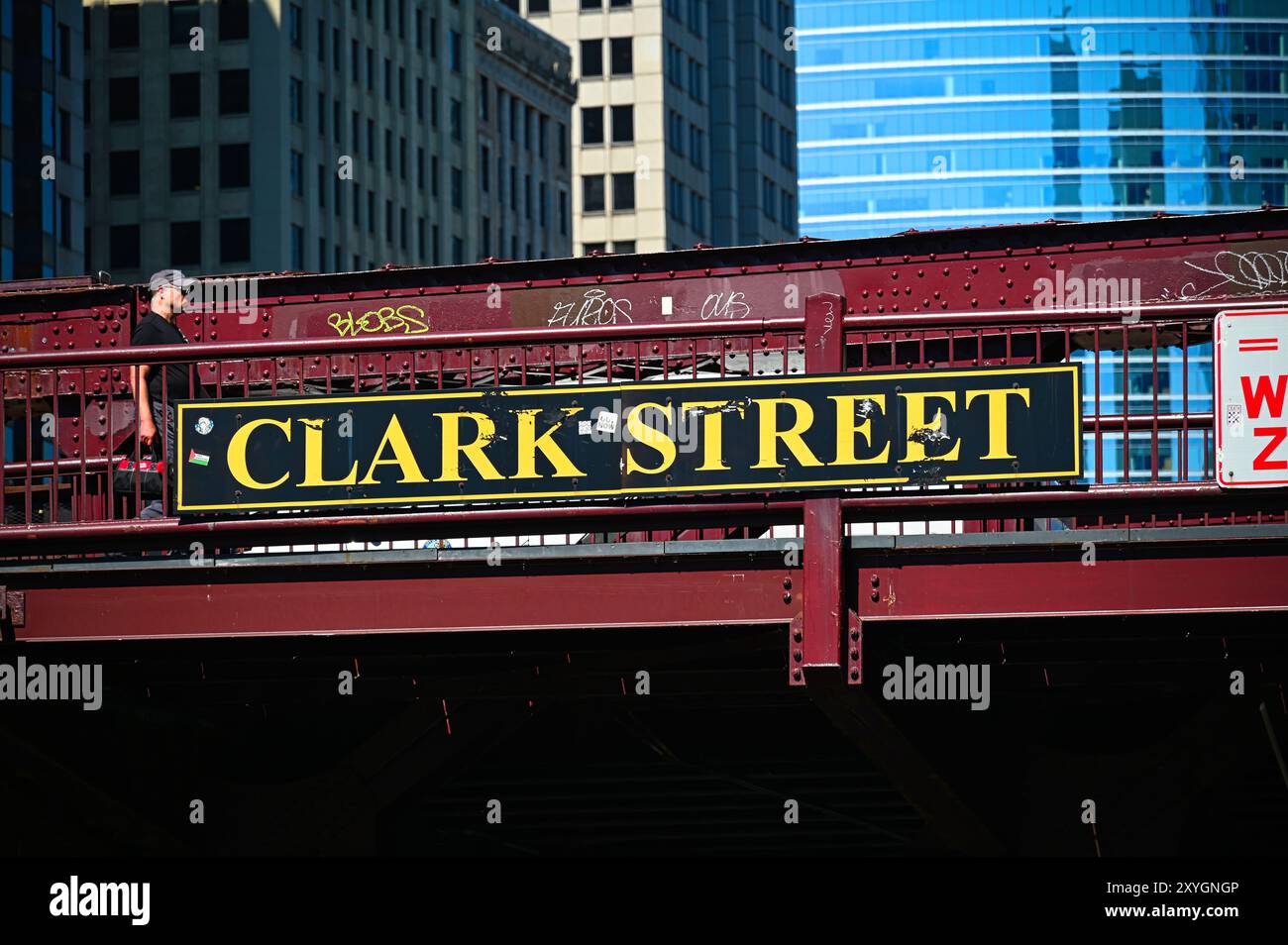 Street Name signs on the bridges over the Chicago River Stock Photo - Alamy