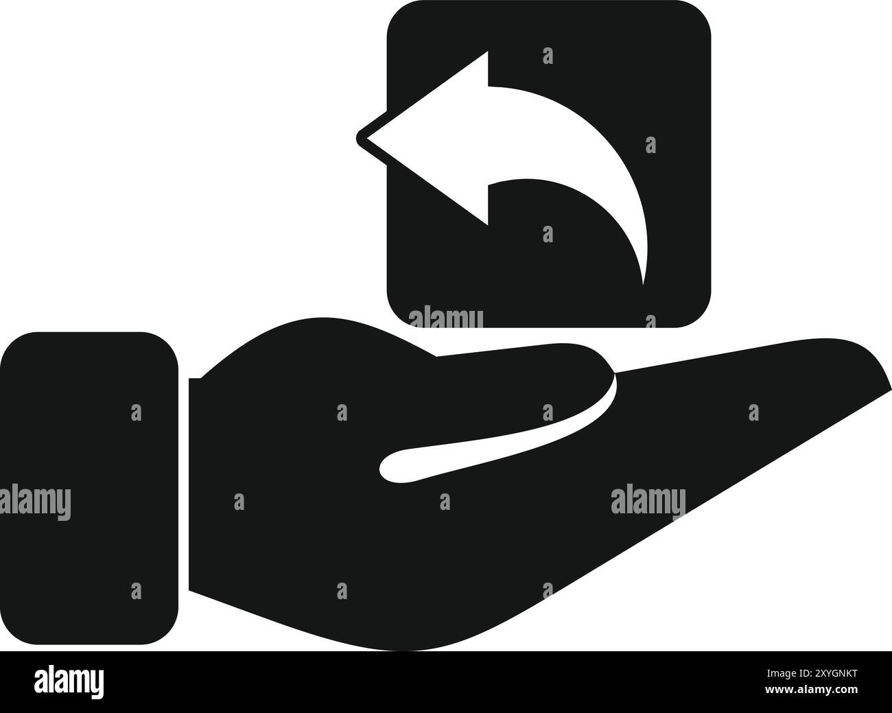 Illustration represents black hand Cut Out Stock Images & Pictures - Alamy