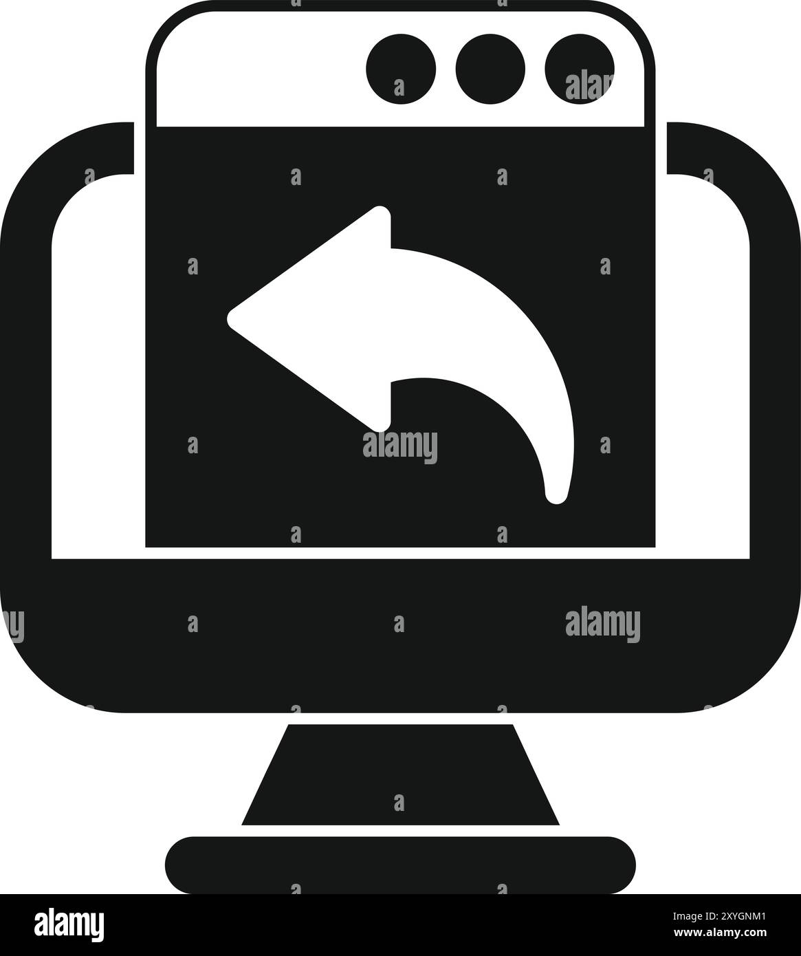 Simple black and white vector showing the concept of going back on a ...