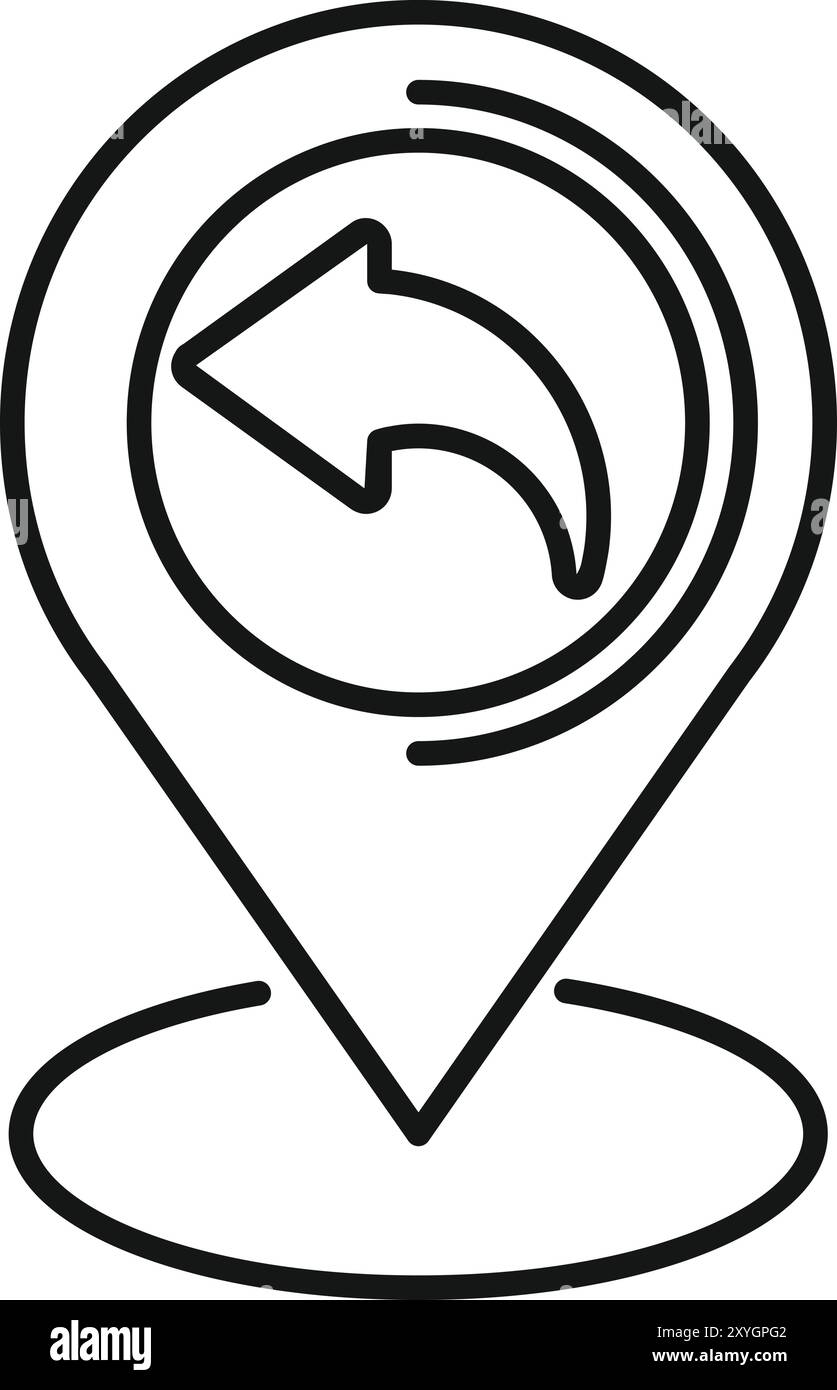 Location pin pointing backwards showing your previous location or ...