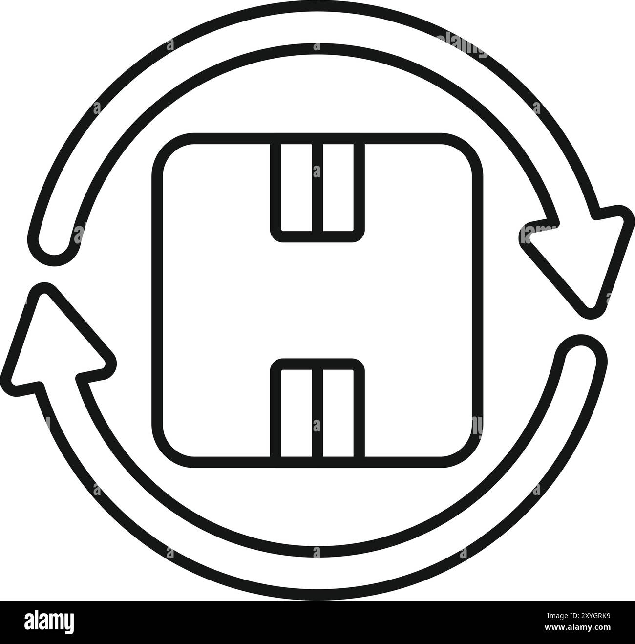 Simple return process icon hi-res stock photography and images - Alamy