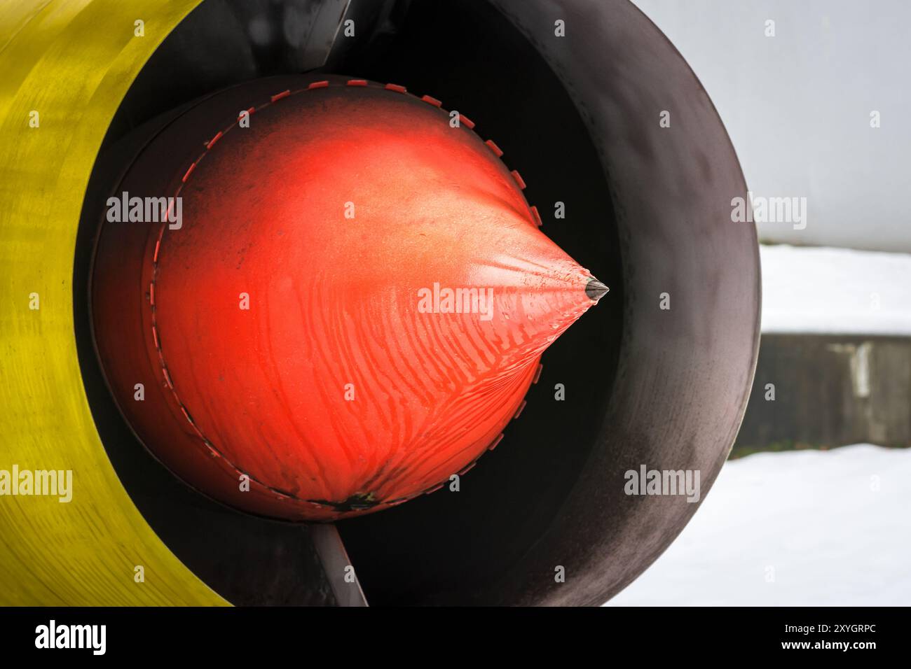 Central air intake body of mig 21 jet aircraft hi-res stock photography ...