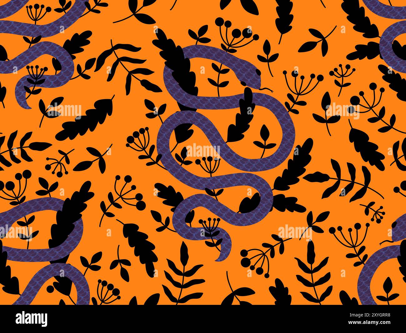 Summer cartoon animals seamless snake pattern for wrapping paper and ...