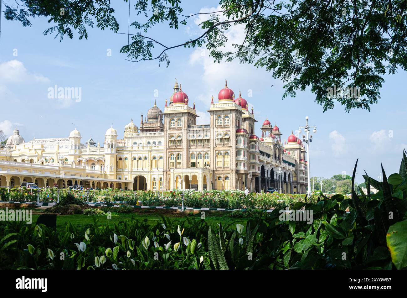 Majestic view of the Mysore Palace in Karnataka, India Stock Photo - Alamy