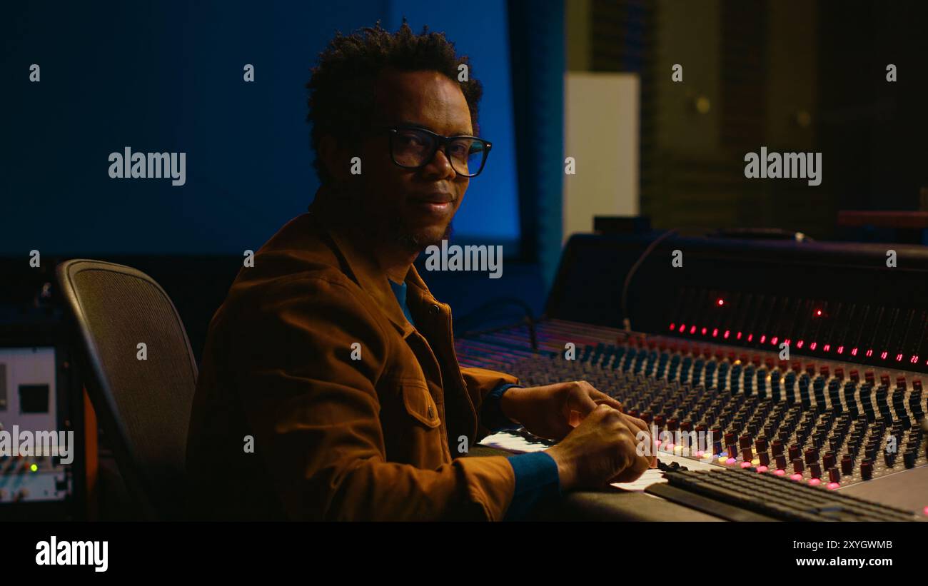Portrait sound engineer adjusting hi-res stock photography and images ...