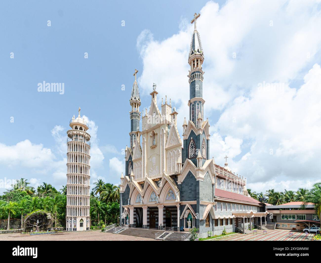 Our Lady of Fatima Church at Perampalli, Udupi, India Stock Photo - Alamy