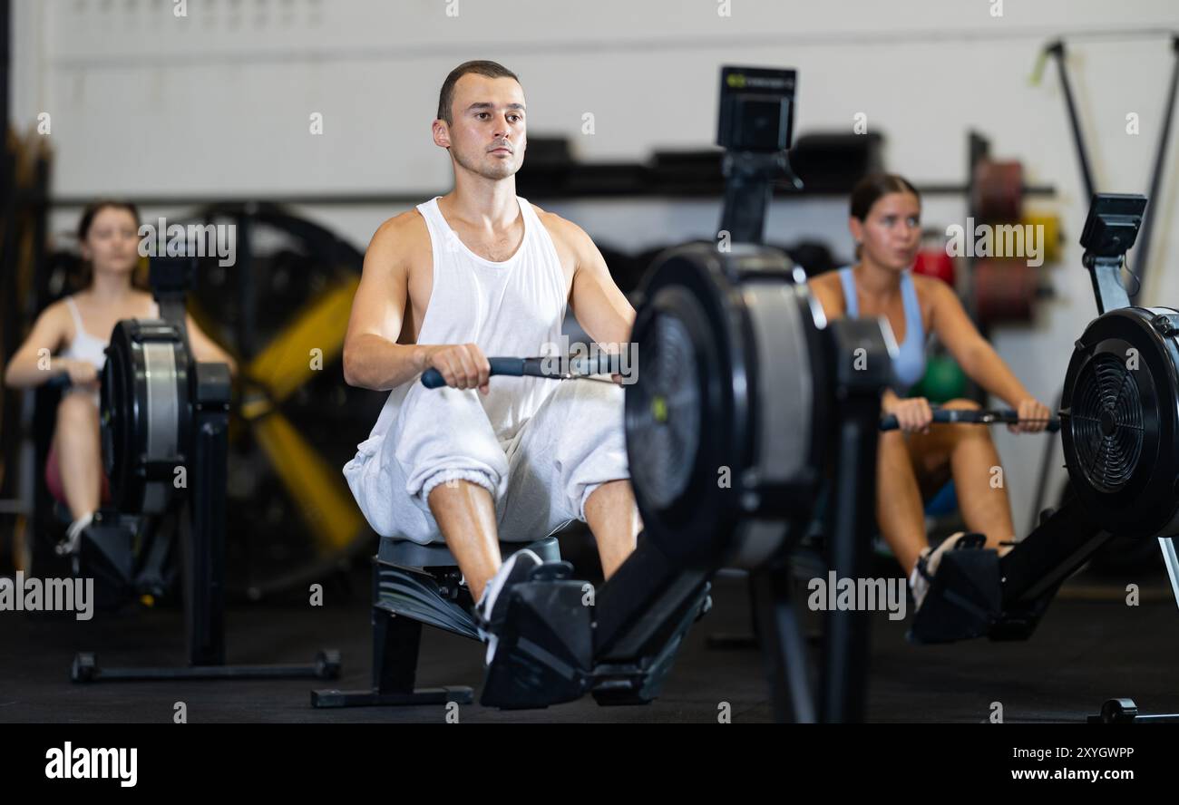 Rowing class indoors hi-res stock photography and images - Alamy