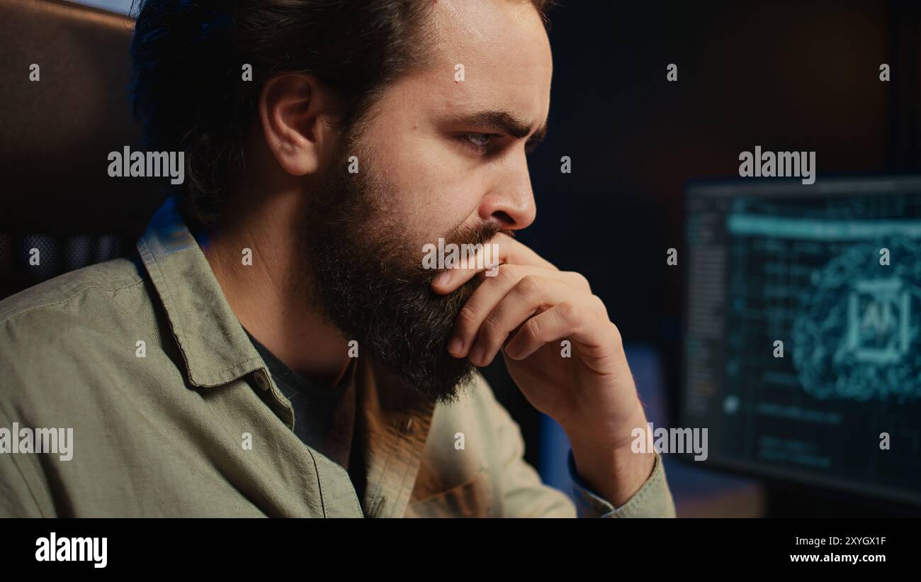 Developer Having Complex Emotions While Updating Artificial Intelligence Machine Learning