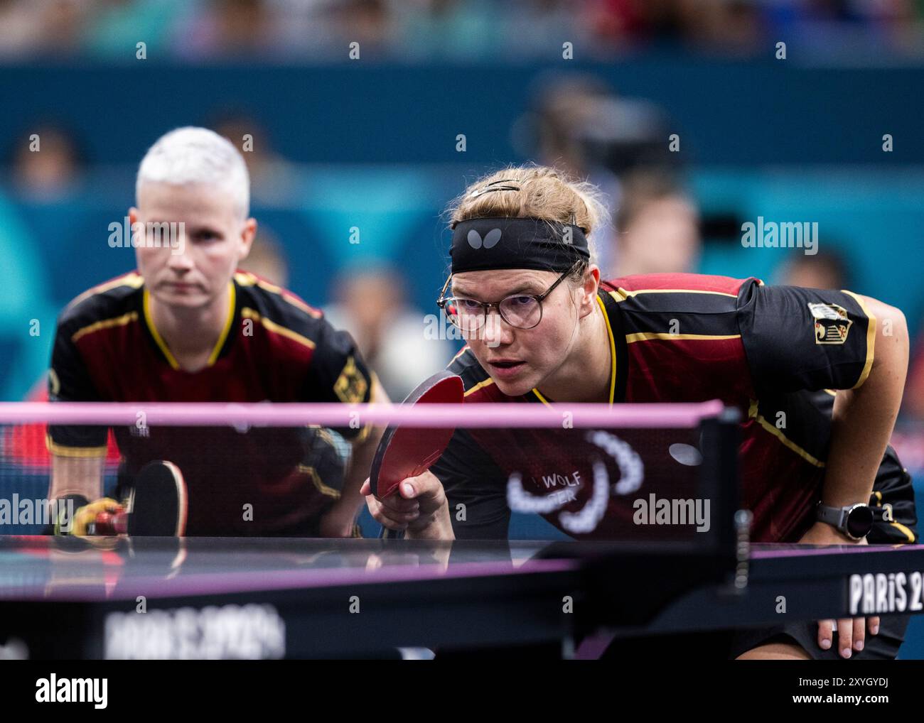 PARIS, FRANCE - AUGUST 29: Stephanie GREBE (GER) (R) startclass WK6 and ...