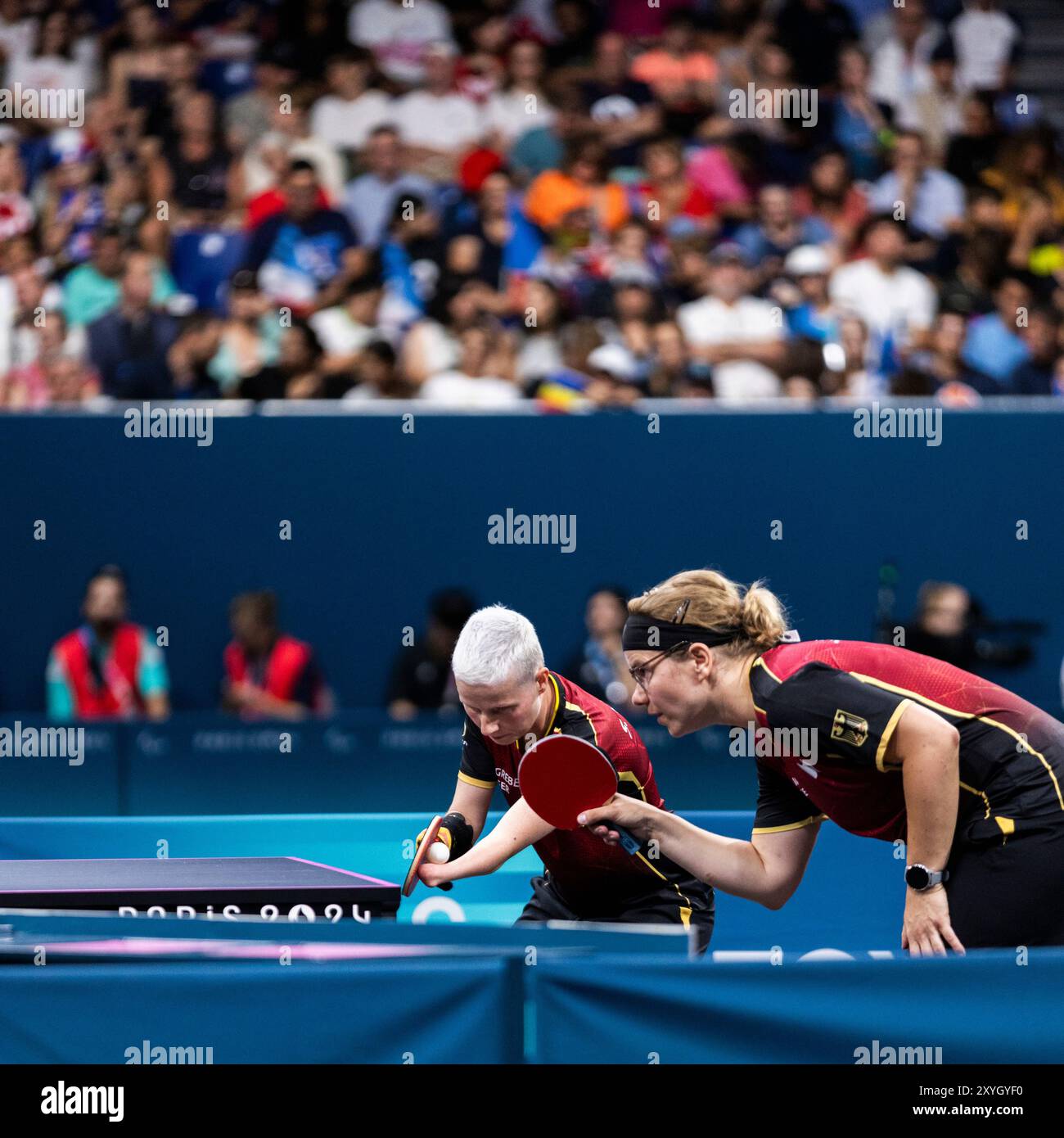 PARIS, FRANCE - AUGUST 29: Stephanie GREBE (GER) (L) startclass WK6 and ...