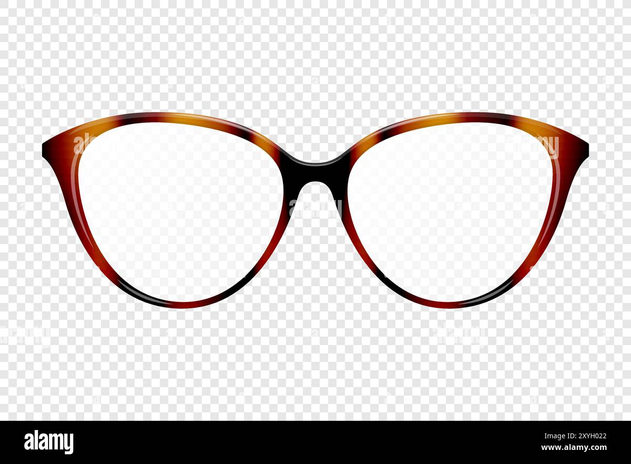 Vector 3d Realistic Round Frame Glasses Isolated. Sunglasses, Lens ...