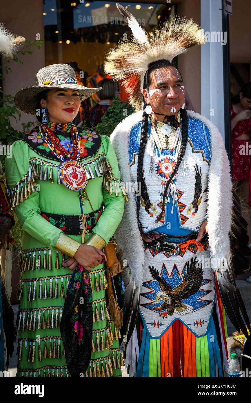 Native American Dancers Perform at the annual Santa Fe Indian Market ...