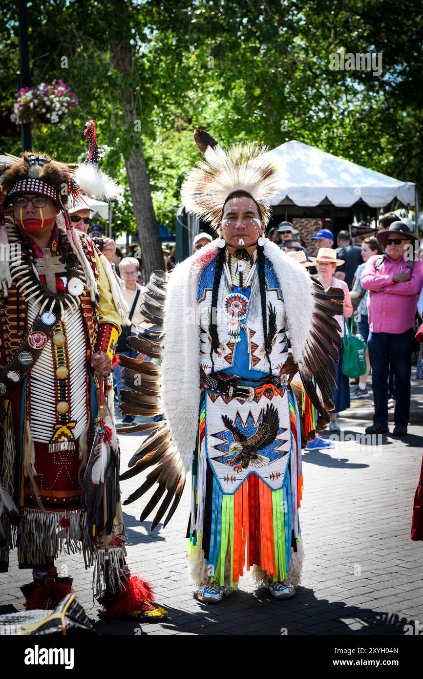 Native American Dancers Perform at the annual Santa Fe Indian Market ...