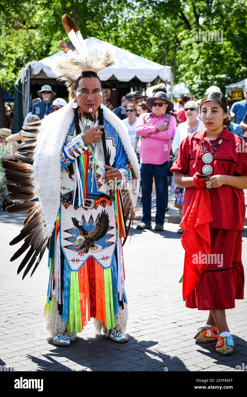 Native American Dancers Perform at the annual Santa Fe Indian Market ...