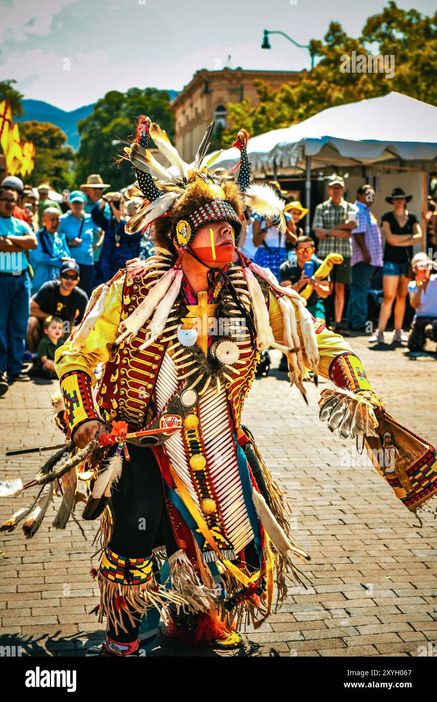 Native American Dancers Perform at the annual Santa Fe Indian Market ...