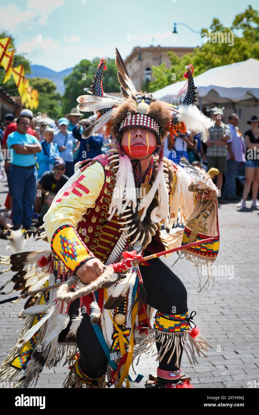 Native American Dancers Perform at the annual Santa Fe Indian Market ...