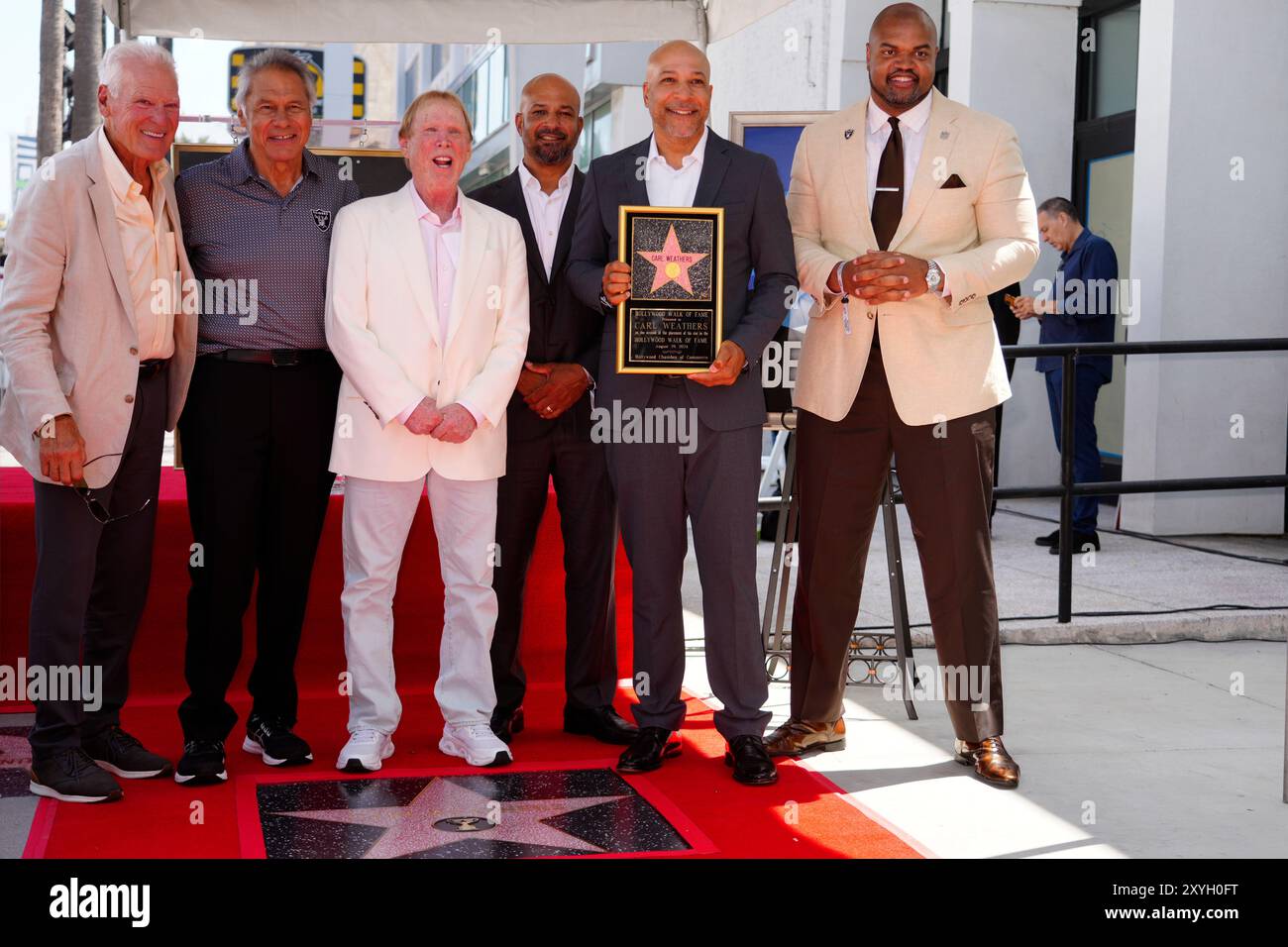 Left to right, Phil Villapiano, Jim Plunkett, Mark Davis, Matthew ...