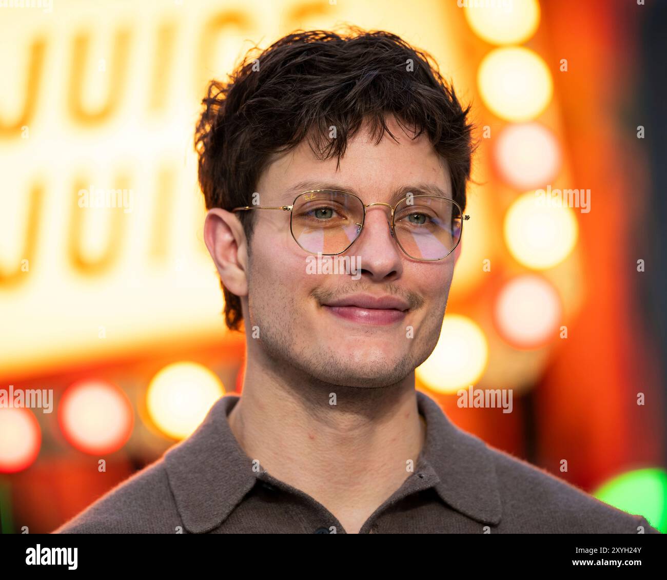 Matt Rife poses for photographers at the UK premiere of "Beetlejuice ...