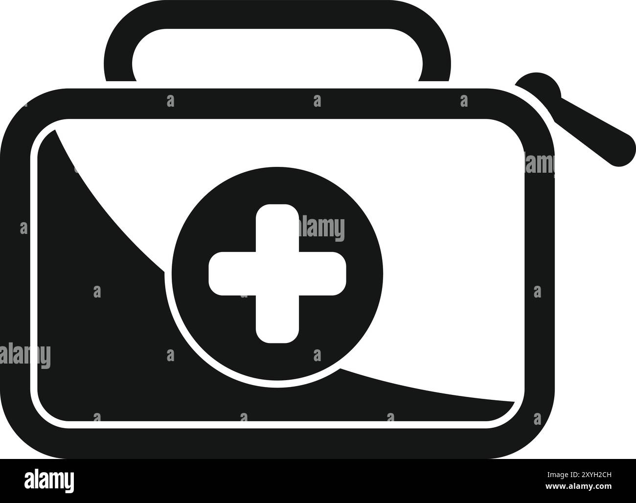 First aid kit icon in black simple style isolated on white background ...