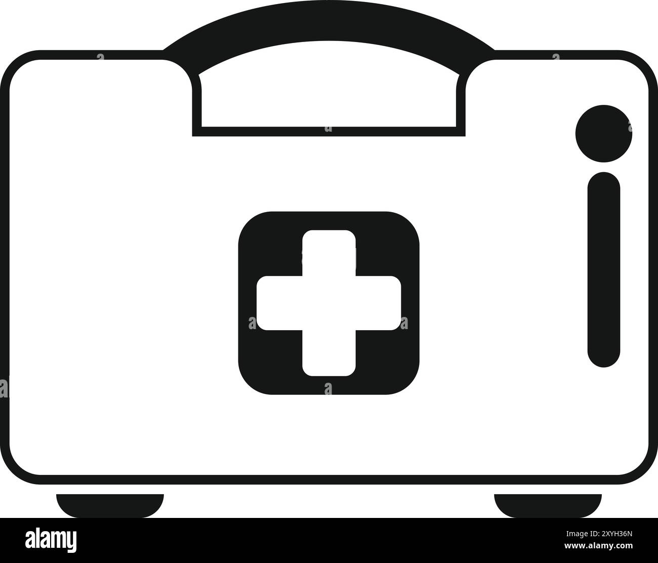 This simple and recognizable black first aid kit icon is perfect for ...