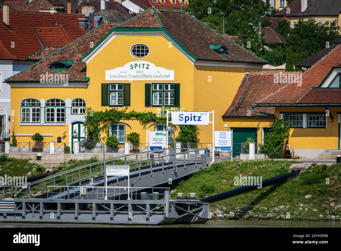 Cruising on the Danube River in Spitz in the Wachau Valley of Austria ...