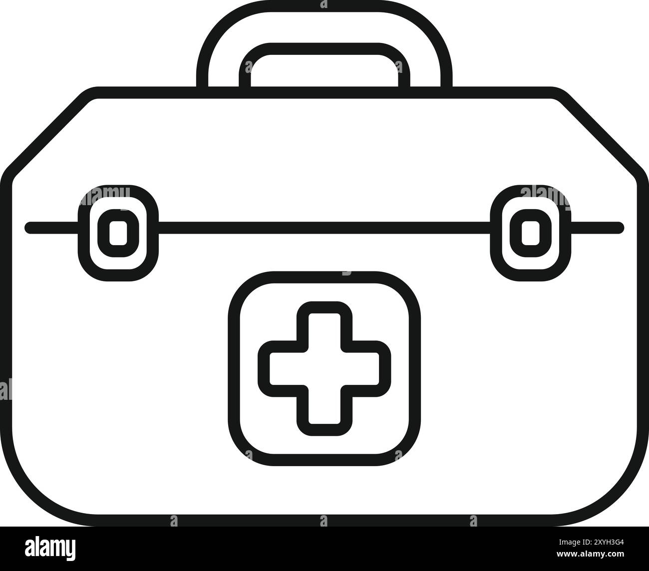 Simple and recognizable first aid kit icon representing healthcare and ...