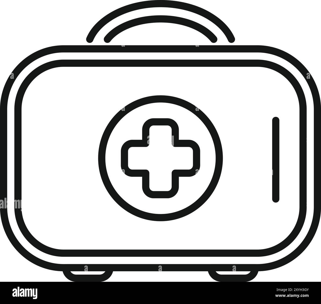 Simple and recognizable first aid kit icon symbolizing medical supplies ...