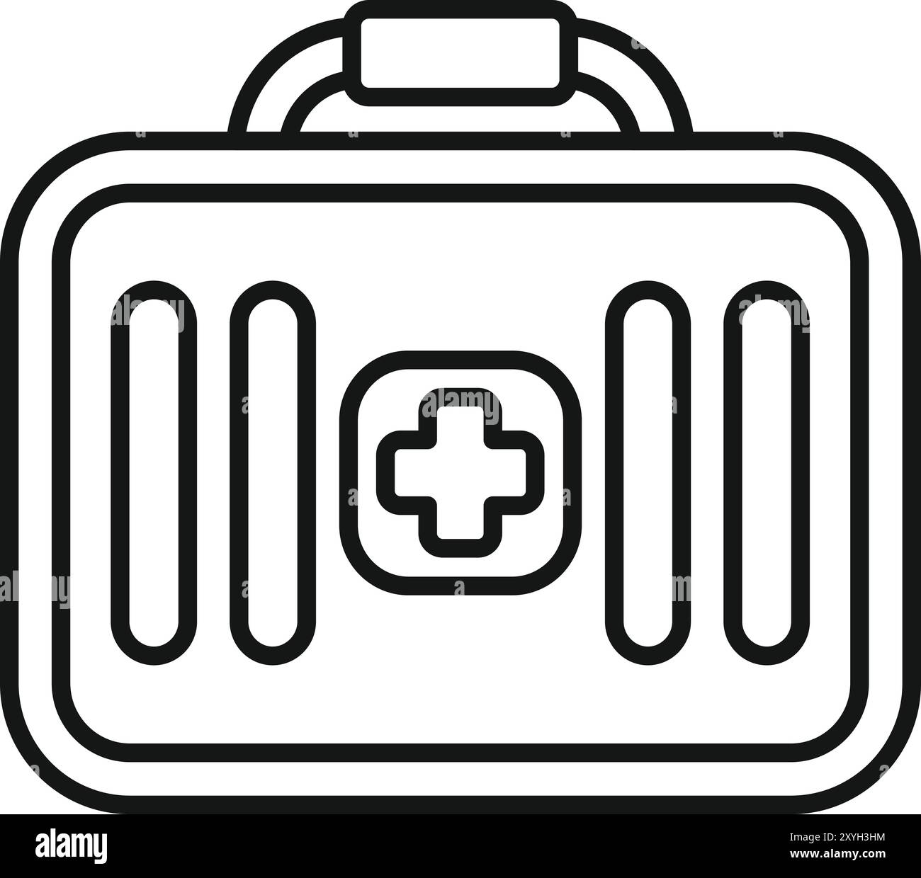 First aid kit icon outline, medical box symbol linear vector sign ...