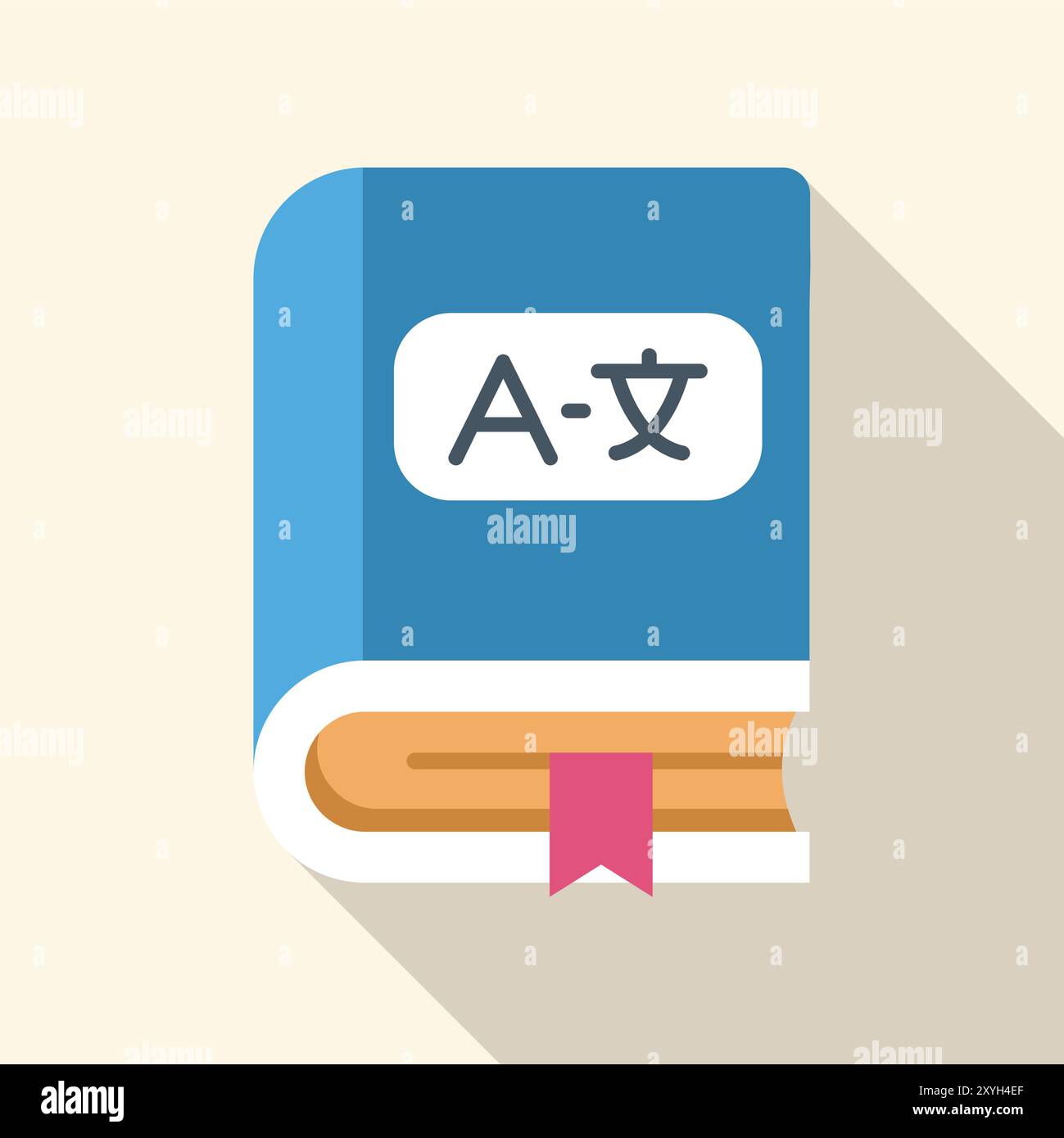 Blue dictionary translating from english alphabet to foreign language ...